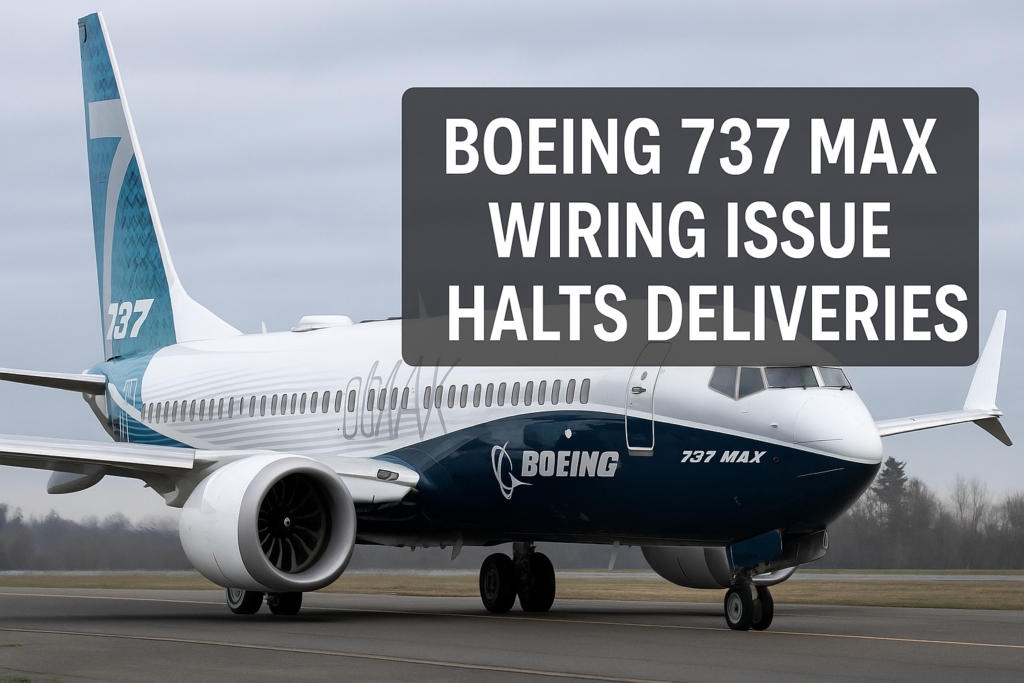 Boeing 737 MAX Wiring Issue Halts Deliveries - Aeronauticsonline News