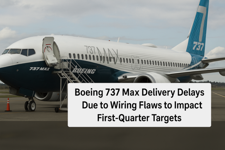 Boeing 737 Max Delivery Delays Due to Wiring Flaws to Impact First ...