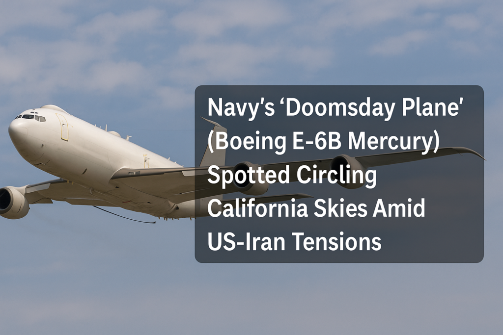 Navy's "Doomsday Plane" (Boeing E-6B Mercury) Spotted Circling ...