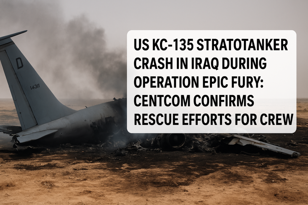 US KC-135 Stratotanker Crash in Iraq During Operation Epic Fury ...
