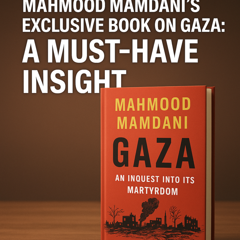 Mahmood Mamdani’s Exclusive Book on Gaza: A Must-Have Insight ...